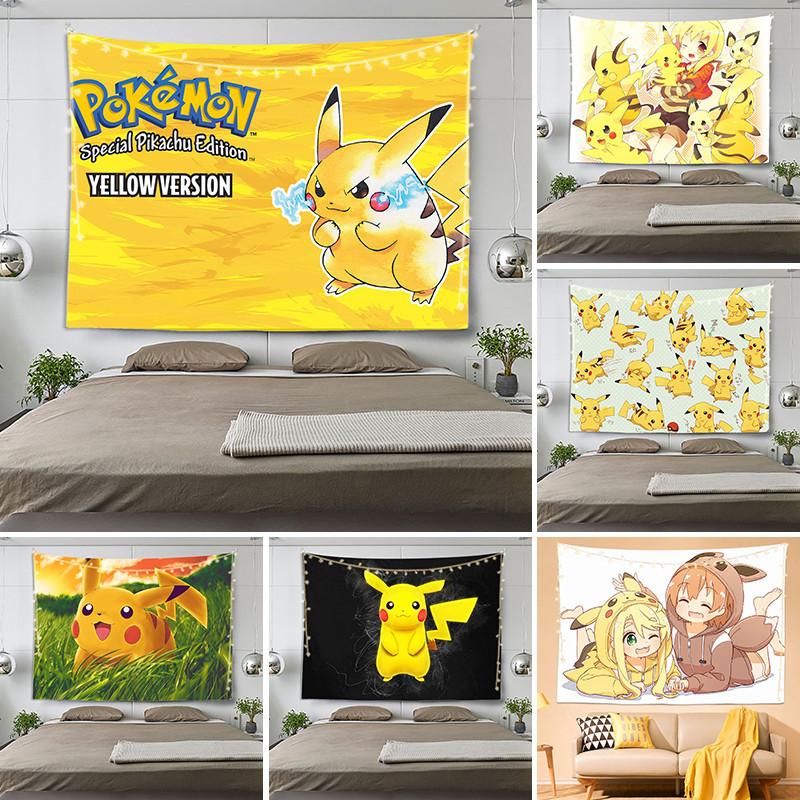 Pokemon Background Fabric Pikachu Hanging Cloth Anime Secondary ...