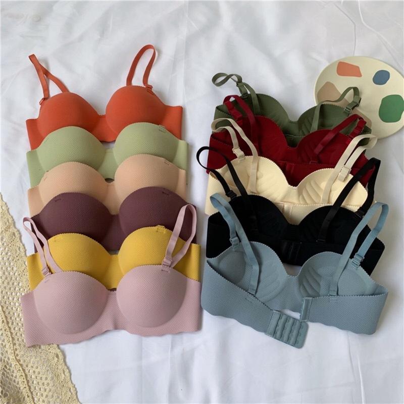 One-piece Women Bra Seamless Without Steel Ring Bralette Gathered-up ...
