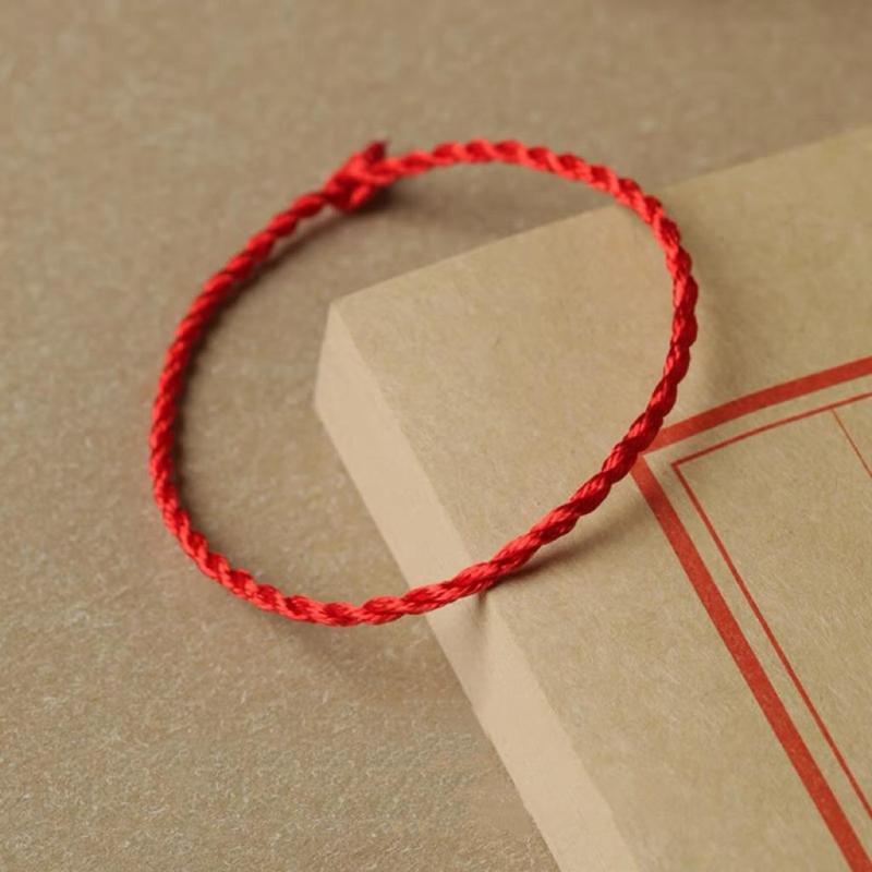 Red Thread String Bracelet For Women Simple Lucky Handmade Weave ...