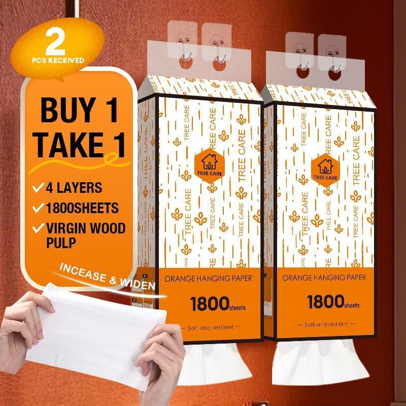 【Buy 1 take 1】 XL size Orange BIGGEST 1800 sheets Pull down tissue ...