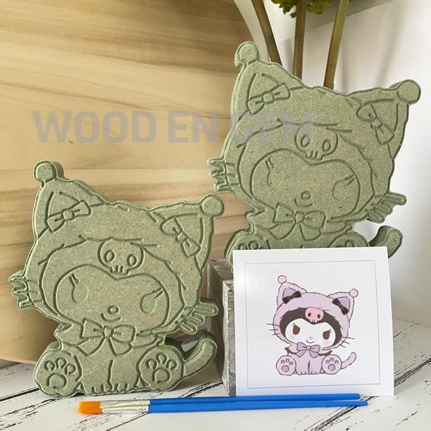 DIY Wood Character Painting Mewarnai Melukis Kayu Karakter Kuromi ...