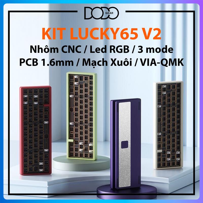 Kit bàn phím cơ Lucky 65 v2 PCB 1.6mm vỏ nhôm CNC led RGB mạch - TikTok ...