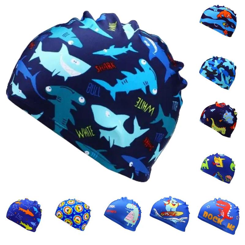 Children Swimming Caps Cartoon Print Cute Kids Swim Caps for - TikTok ...