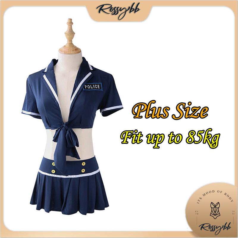 Baju Seksi Coplay Size Besar Plus Size Sexy Uniform Cosplay Police ...