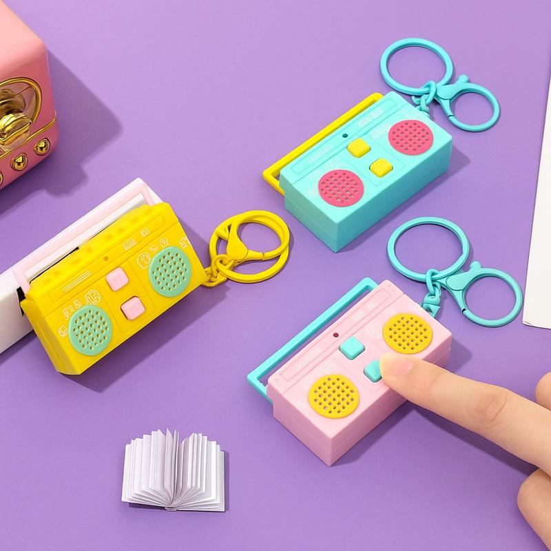 Classic Retro Radio Shape Keychain Bag Hanging Tape Recorder - TikTok ...
