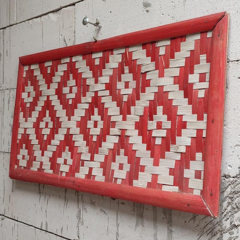Hiasan Dinding Anyaman Bambu Dekorasi Rumah Motif Warna Mera - Shop ...