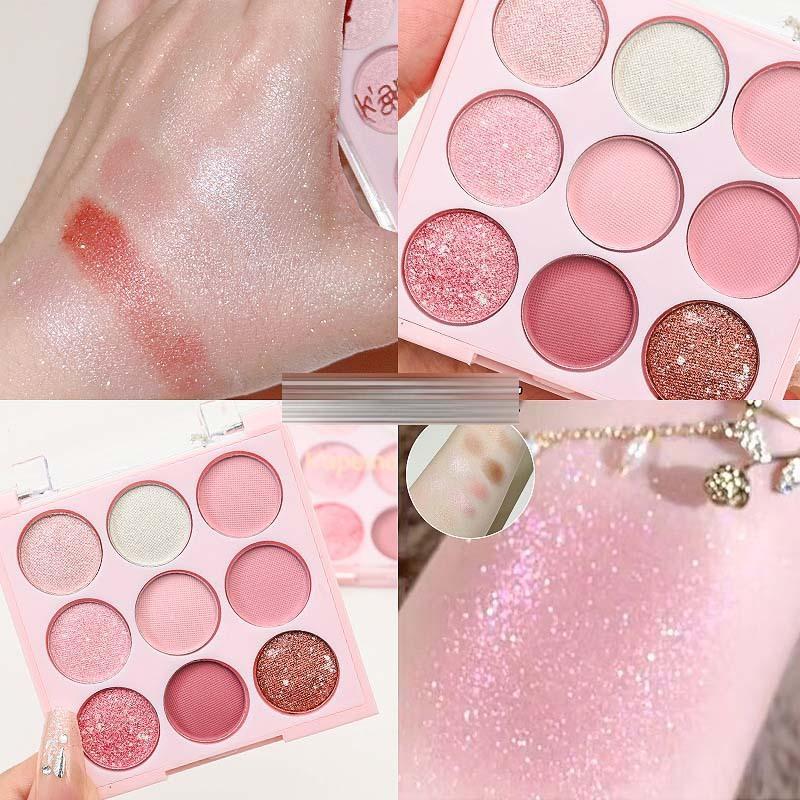 Eyeshadow Palette 9 Warna Pigmented Glitter Matte ORIGINAL Korean ...
