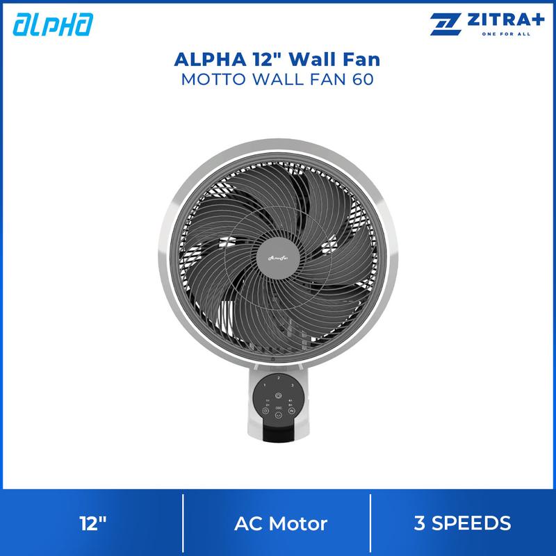 ALPHA 12" Wall Fan MOTTO WALL FAN 60 | 3 Fan Speed | 7 Blade - TikTok ...