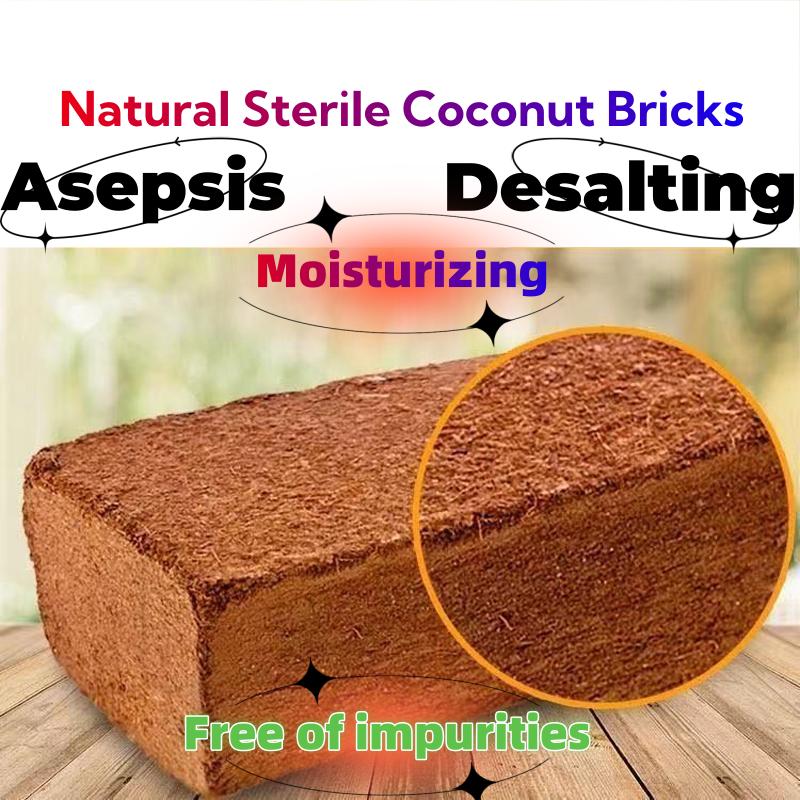 Compressed cocopeat block brick/cob, made from coconut coir, - TikTok ...