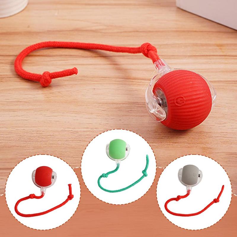 Electric Cat Ball Toy Automatic Rolling Fake Tail Ball Rechargeable ...