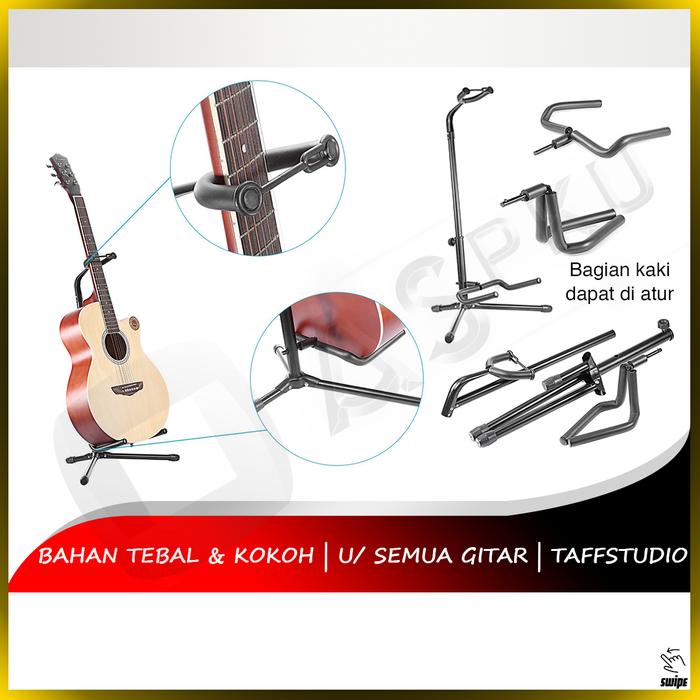 Jual Bracket Stand Gitar V1 Penyangga Penahan Tiang Stick Stik Gitar ...