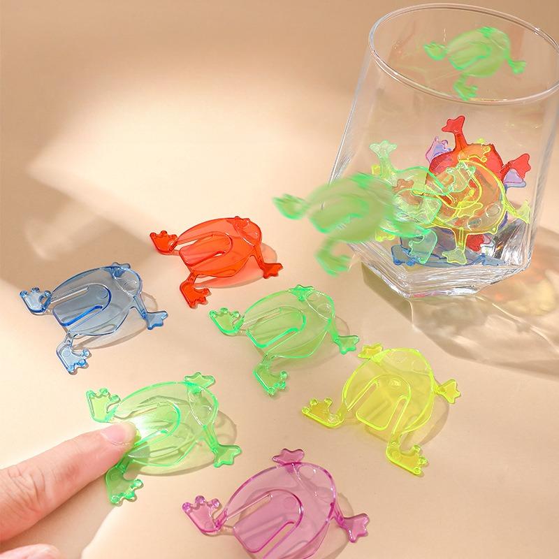Transparent Plastic Jumping Frog Small Frog Children's Parent-child ...
