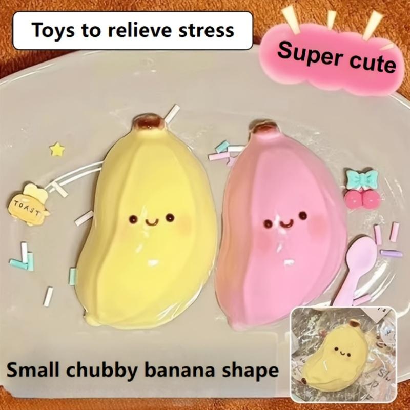 Banana Shaped Handmade Squishy Toy - 1pc TPU Material, Easy to Clean ...