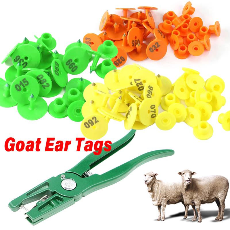 Pig Ear Tag Set 100pcs Numbered Pig Ear Tags＋Ear Tag Applicator ...