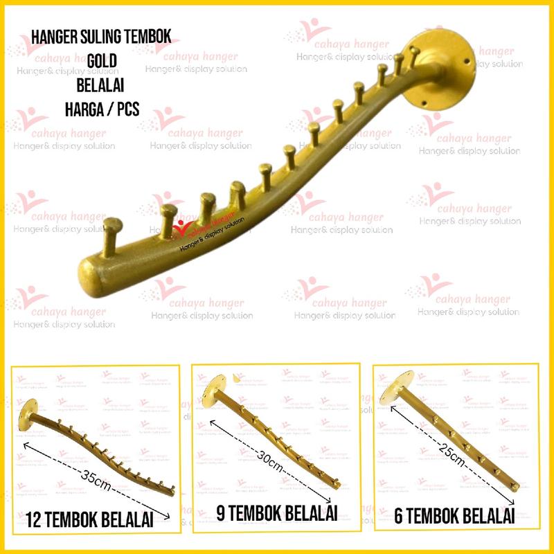 hanger suling tembok GOLD BELALAI Emas Pakaian - Shop | Tokopedia