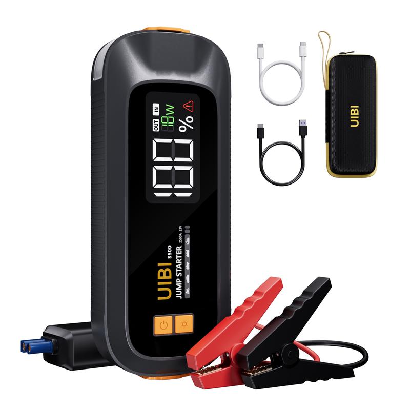 UIBI S500 Car Battery Jump Starter with LED Light Digital Display, Intelligent Protection ...