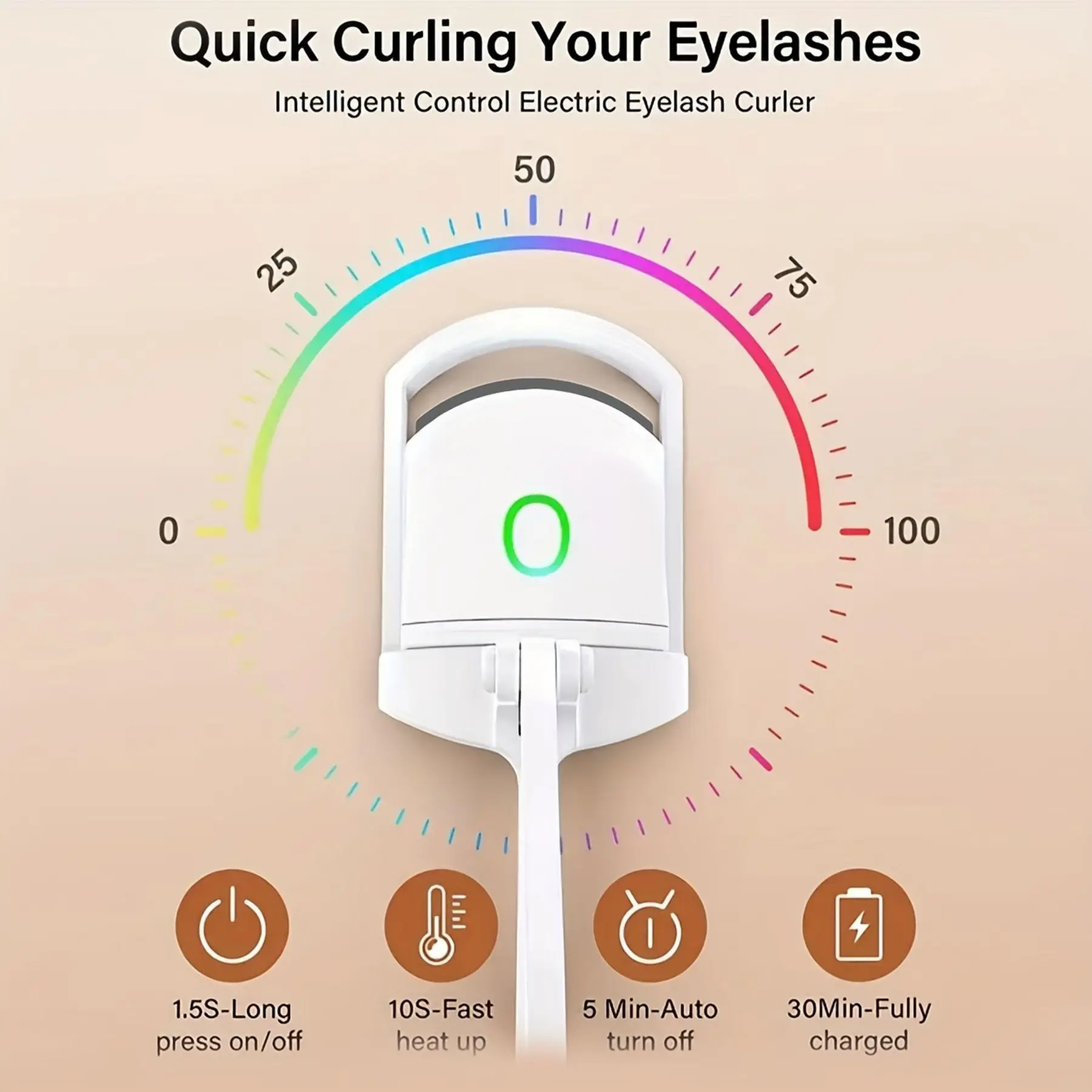 Valentine's Day Electric Eyelash Curler, 1 Piece Long-lasting Curl ...