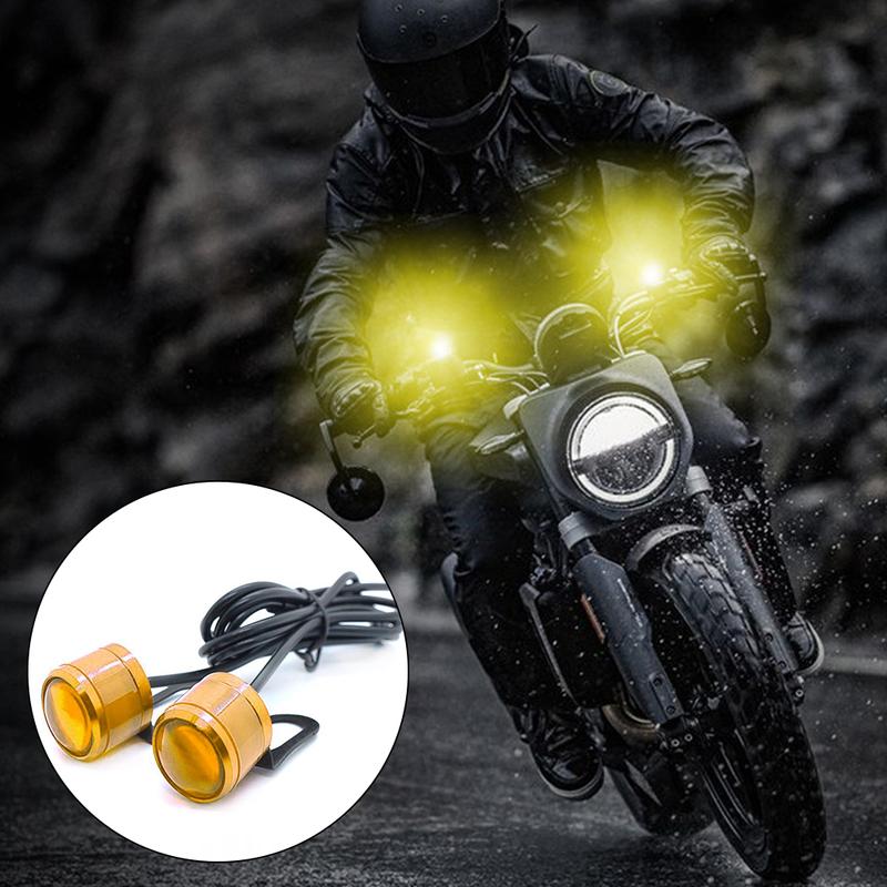 2Pcs LED Motorcycle Strobe Driving Lights Super Bright Eagle Eye Fog ...
