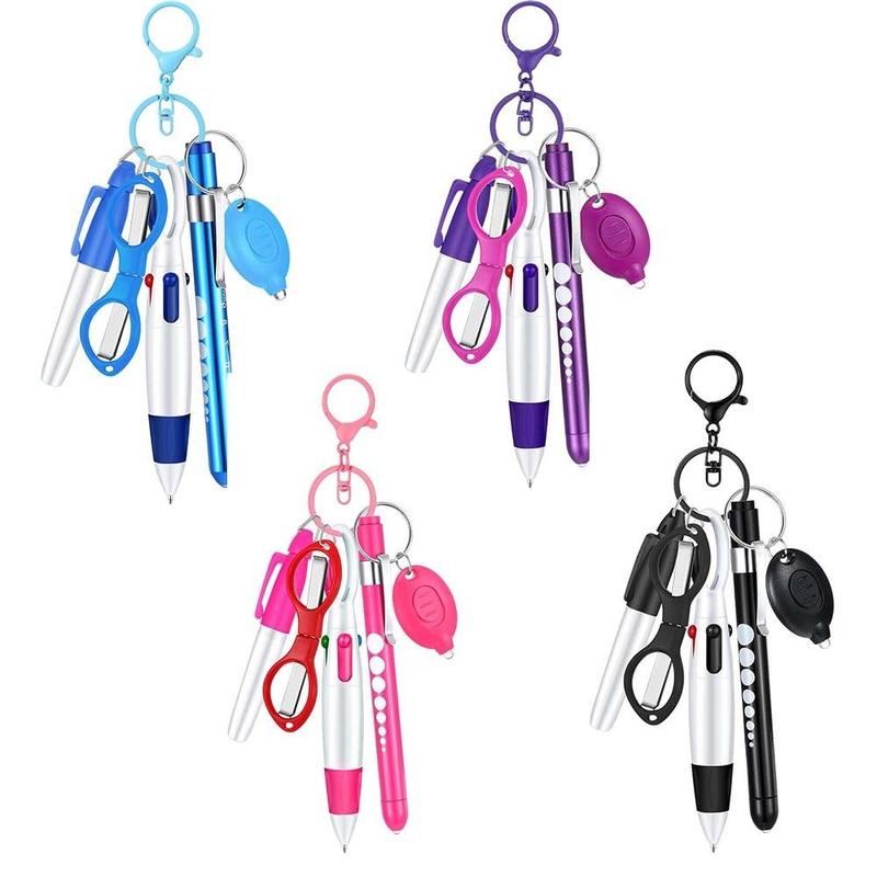 convenient Portable Retractable Ball Pen Set Multifuction Multicolor 6 ...