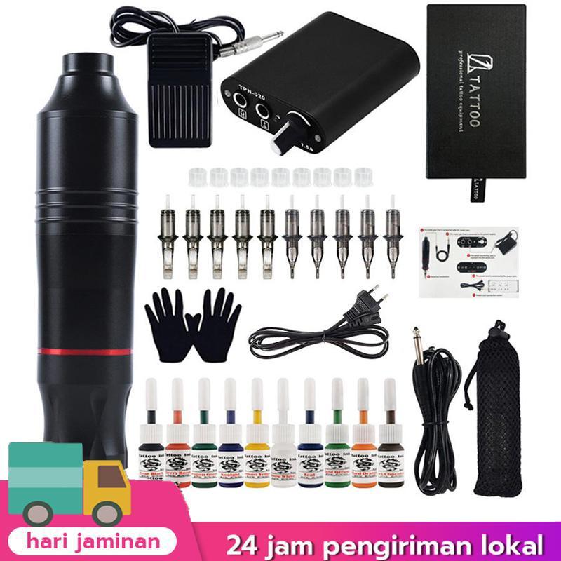 ORI/COD Set pena tato/set lengkap alat tato Mesin Tattoo Rotary - Shop ...