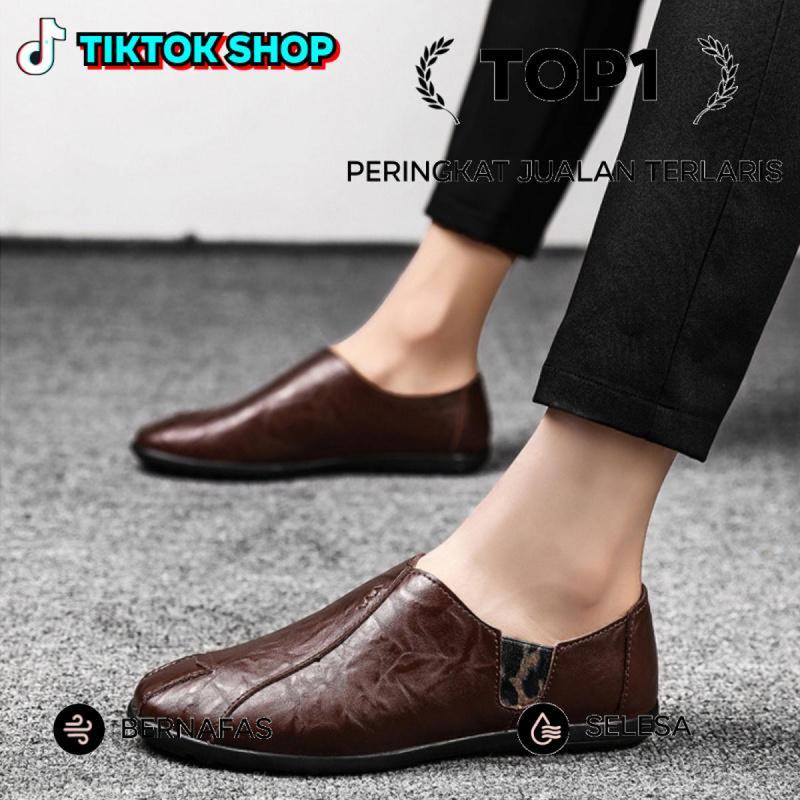 【Kick & Style】Kasut Kulit Kasual, Gaya British Retro, Untuk Lelaki ...
