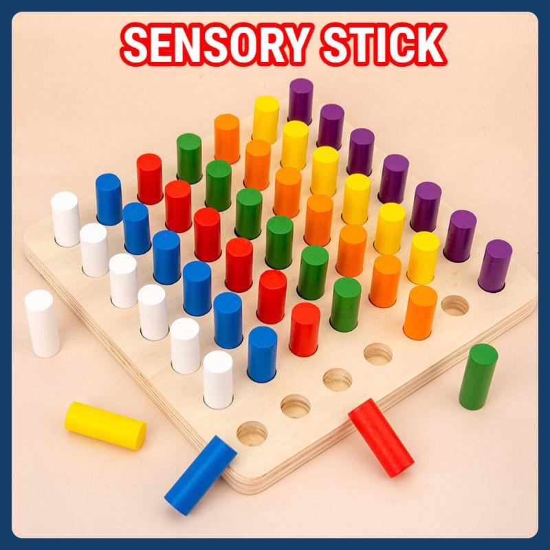 Mainan Permainan Papan Blok Soket Silinder Montessori, Maina - TikTok ...