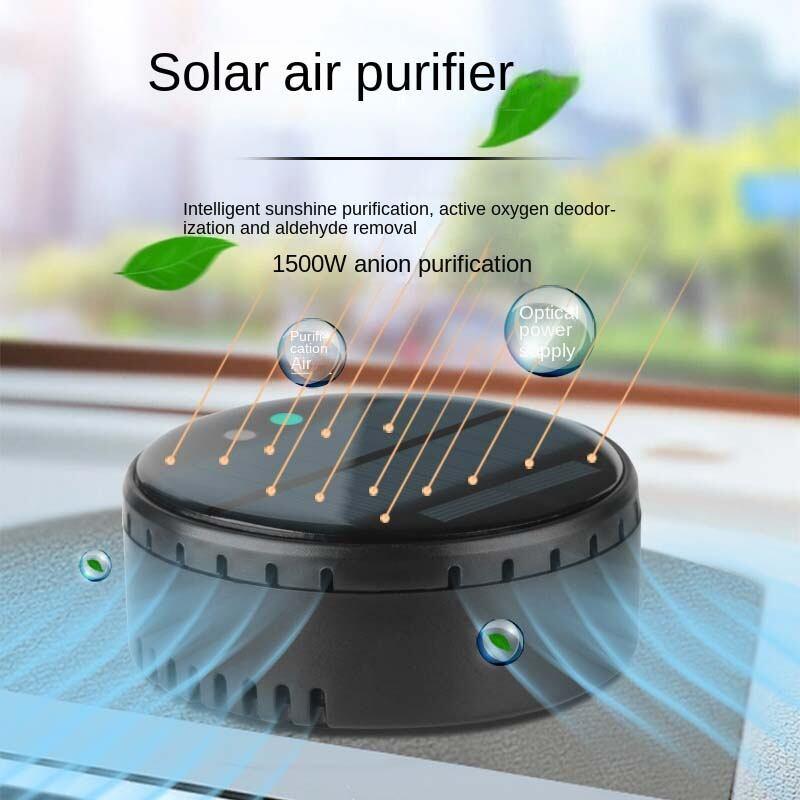 Solar Car Air Purifier Usb Oxygen Cleaner Negative Ion 1200Mah - TikTok ...
