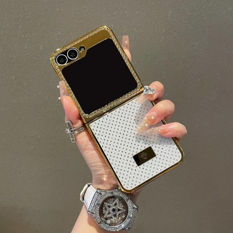 CaSE Electroplated diamond border phone case suitable for Samsung Zflip ...