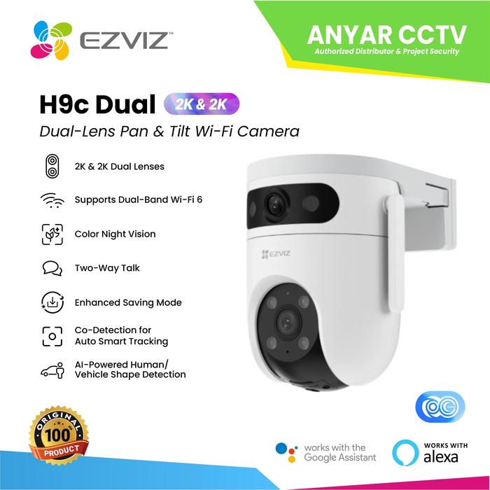 Jual EZVIZ H9C 2K+2K 3MP IP Camera CCTV Dual Lens Pan & Tilt Wi-Fi ...