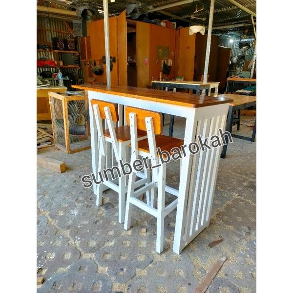 meja kursi bar dinding set, meja makan meja cafee meja dinding - Shop ...