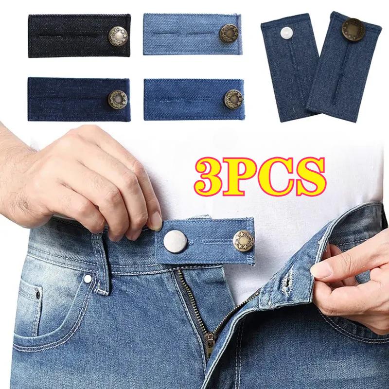 3-1PC Extension Buttons Pant Buckle Hook Stretch 2 Button Holes ...