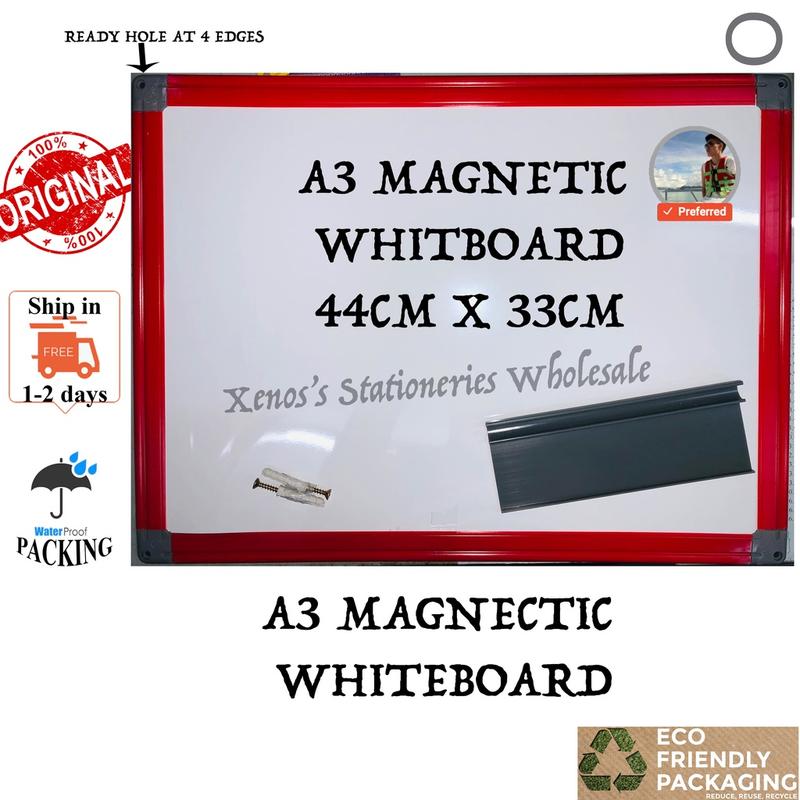 A3 MAGNETIC WHITEBOARD A3 SIZE (44CM X 33MM) *READY STOCK* - TikTok ...
