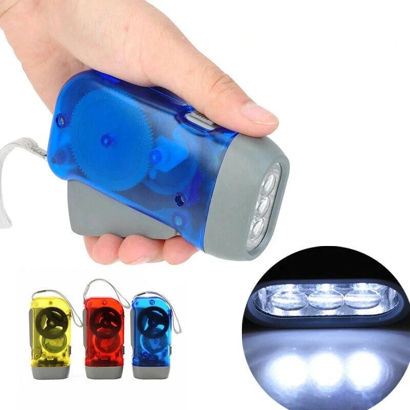Lampu Suluh Dynamo Crank, 3 LED, Kuasa Penekan Tangan, Lampu - TikTok ...