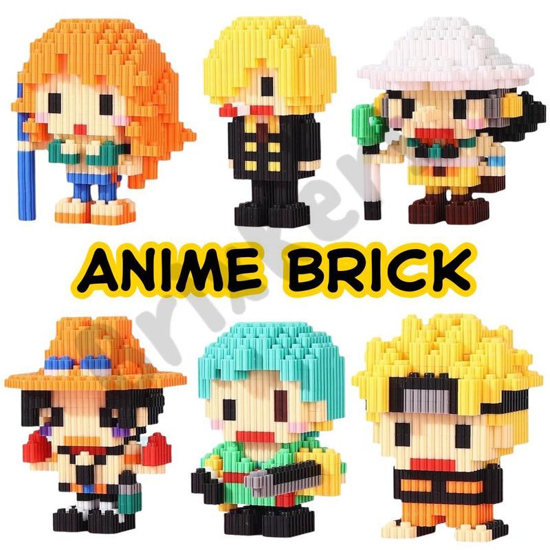 Anime Brick Connection Block Cute Cartoon Block Mainan Blok Binaan ...