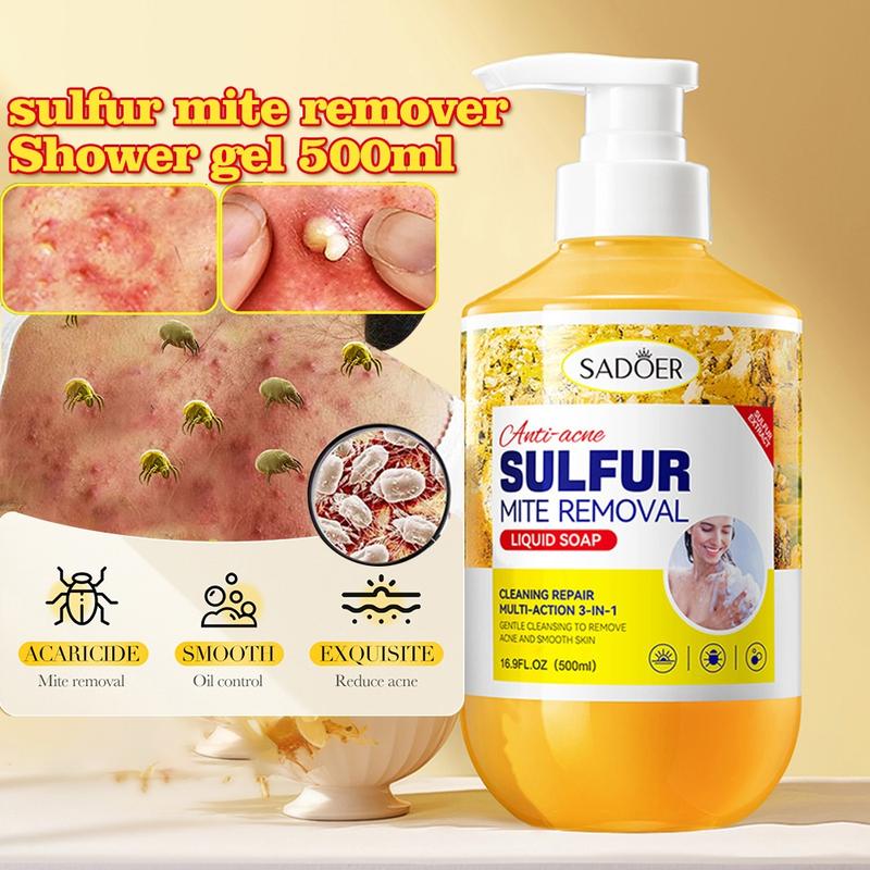 SADOER Sulphur Mite Removal Shower Gel Body Wash for Anti acne - TikTok ...