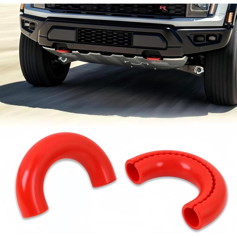 Red Front Tow Hook Covers - Compatible with Ford F-150 (2004-2025 ...