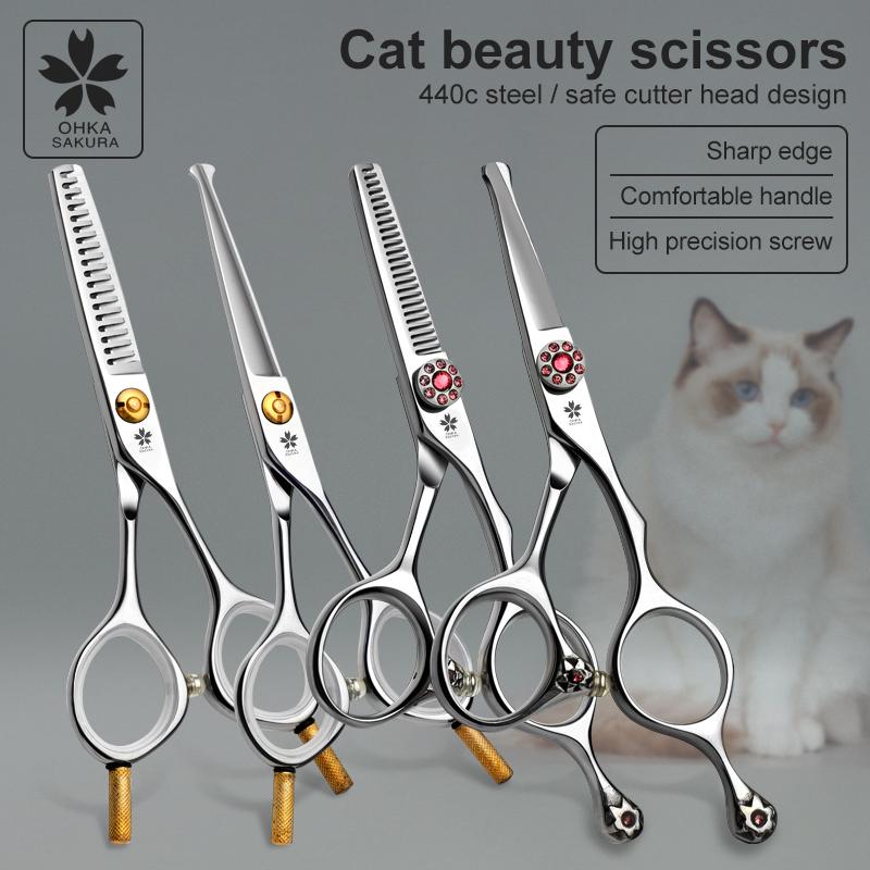 Pet Scissors Cat Shearing Artifact Hair Trimming Grooming Straight ...