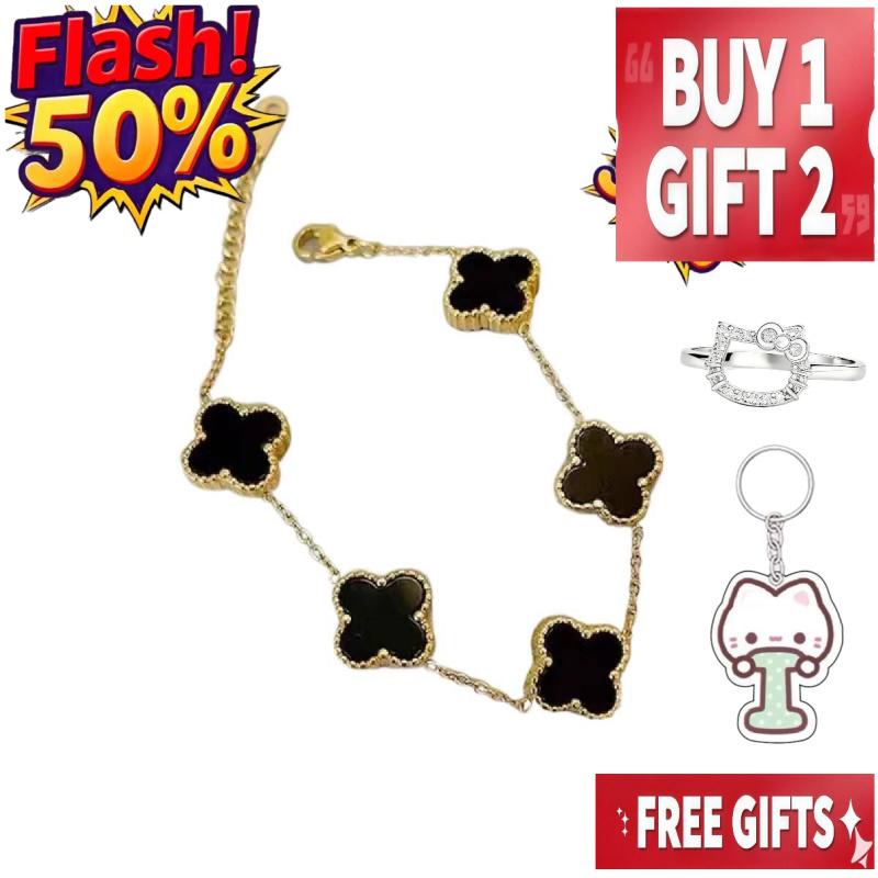 Gelang Semanggi Empat Daun, Bahan Keluli Tahan Karat, Tidak Luntur ...