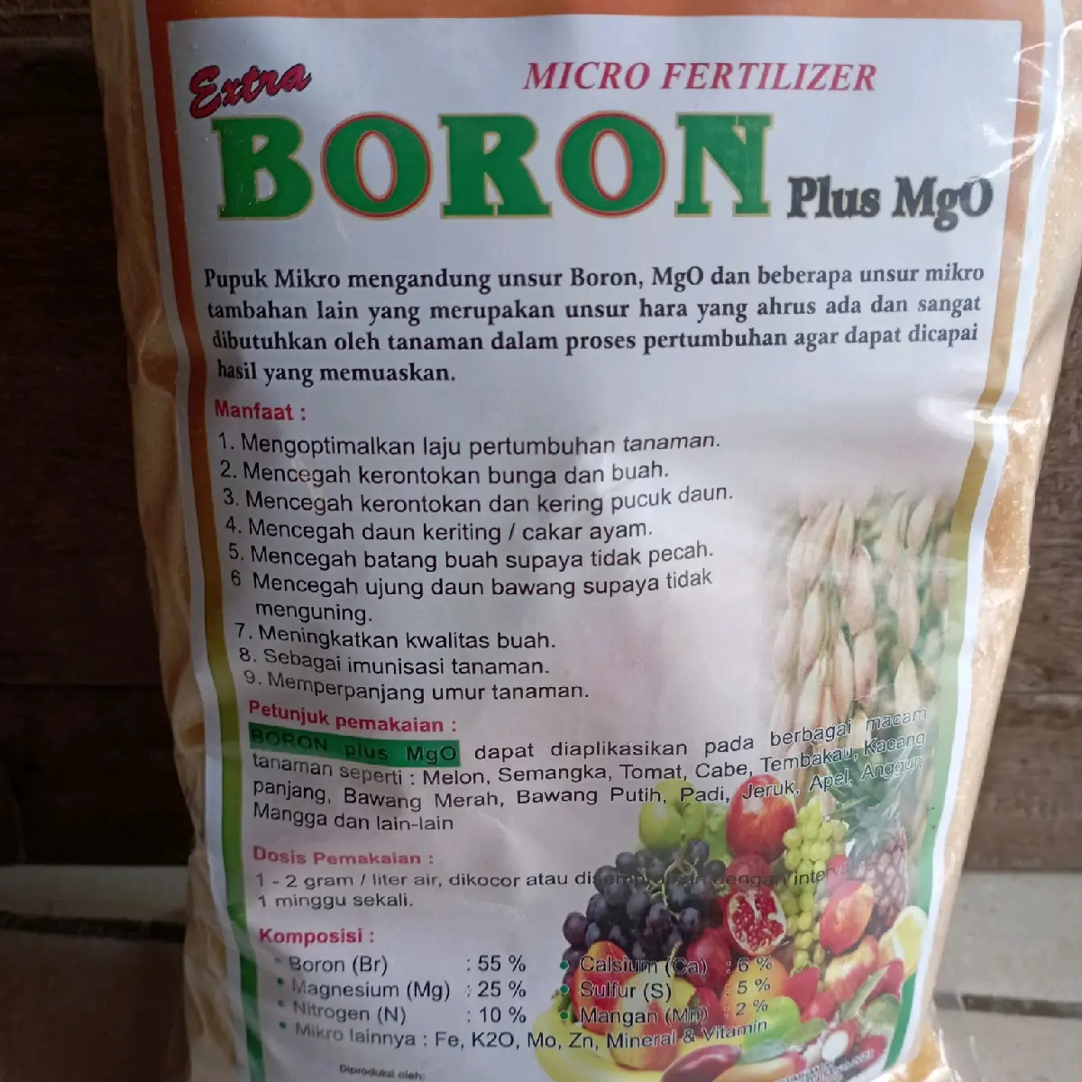 promo termurah BORON plus MgO Micro Fertilizer 1kg Pupuk TANAMAN Bunga ...