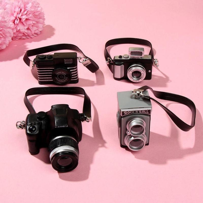 TK 1Pc 1/6 1/8 1/12 Dollhouse Miniature Digital SLR Camera for labubu ...