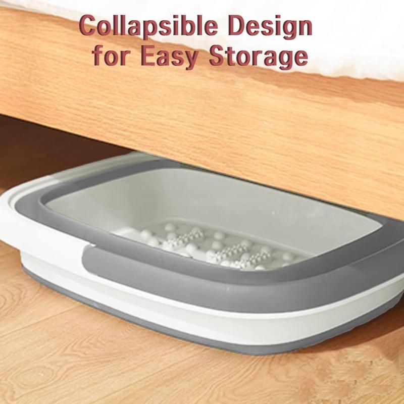 Collapsible Foot Bath Basin for Soaking Feet,Foot Soak Tub,Plastic ...
