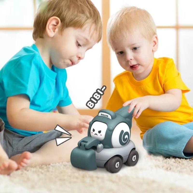 Pull Back Cartoon Car Face Changing Car Whistle Toy Inertia Press ...