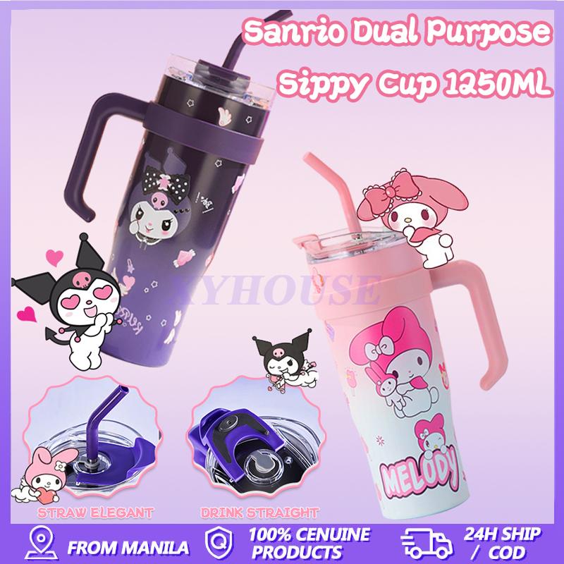 1250ml Sanrio Kuromi Tumbler with Straw Lid , Portable Stainless ...