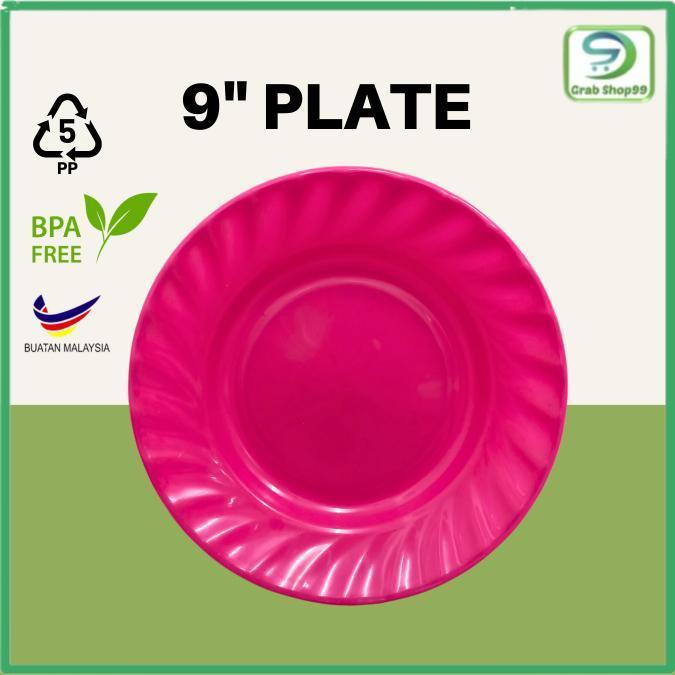 Pinggan Plastik 9 Inchi Plastic Plate 9" Plastic Plate Lightweight ...