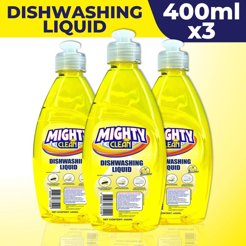 [3 PCS] Mighty Clean Dishwashing Liquid LEMON 400ml x 3 pcs - TikTok ...