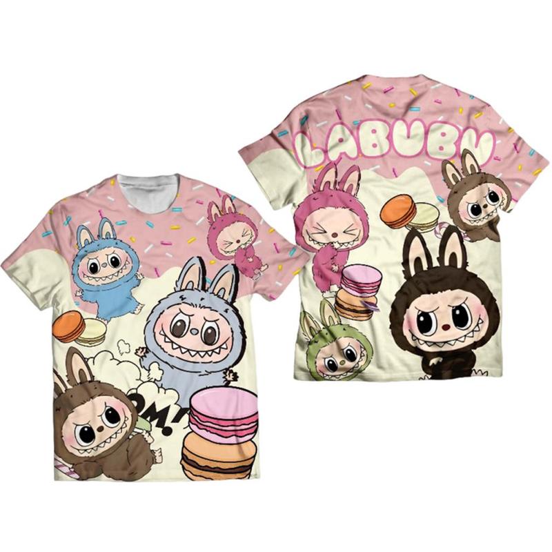 Baju-T LABUBU, POP MART, Cetakan Penuh 3D, Anak Patung Labub - TikTok ...