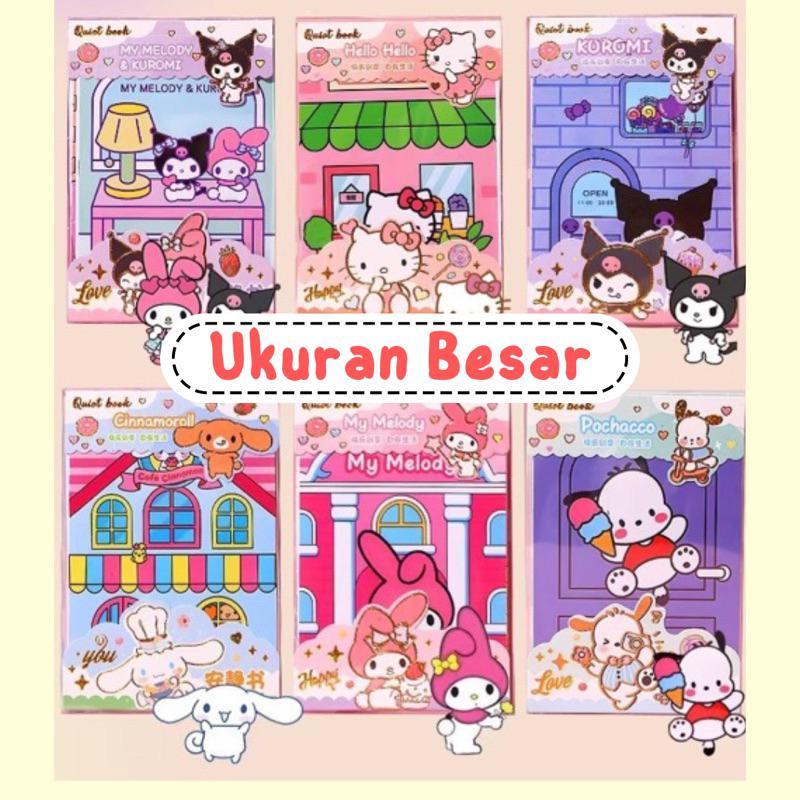 UKURAN BESAR Quiet Book Diy Mainan Sanrio Mainan Edukasi Busy Book Buku ...