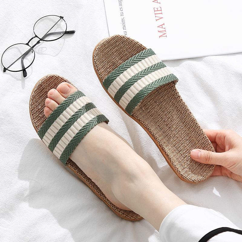 2024 Four Seasons Home Linen Slippers Women's Home Couple Floor ...