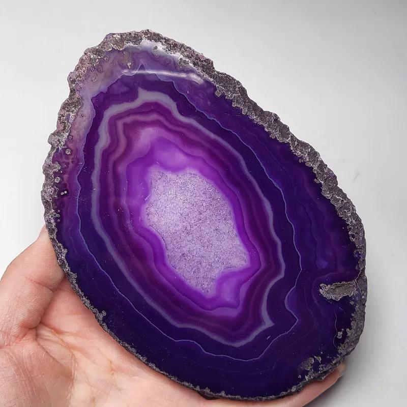 Terbang Batu Akik Kristal, Saiz Besar, Slab Geod, Coaster Mineral ...