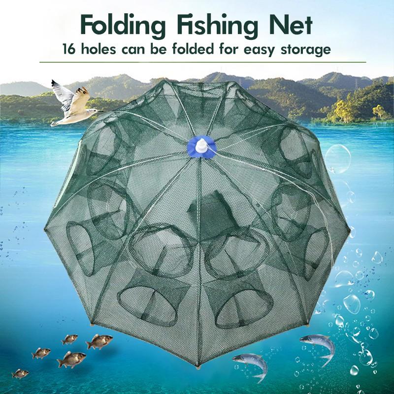 Strengthened Folding Umbrella Fish Net Shrimp Cage, Crab, Fish - TikTok ...
